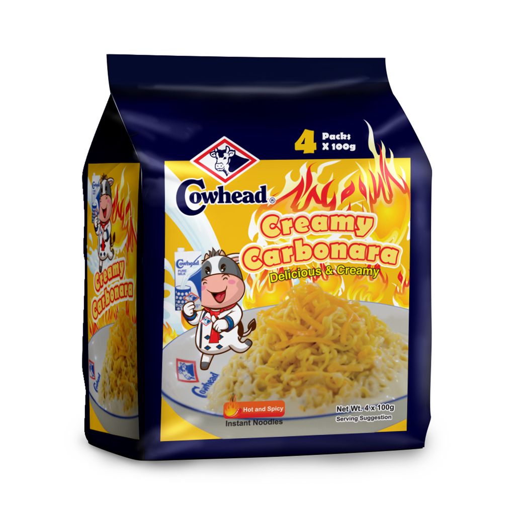 Cowhead Creamy Carbonara Instant Noodles 4s, 400g | Shopee Singapore