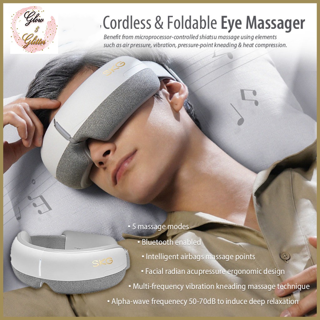 SKG E3 Eye Massager | Heat Rechargeable Eye Therapy Massager | Eye ...