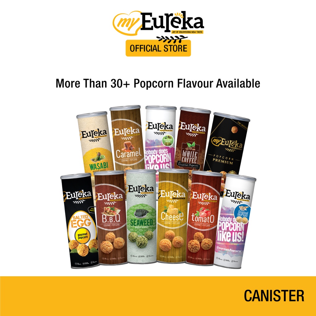Eureka Gourmet Popcorn Canister - Multiple Flavours | Shopee Singapore