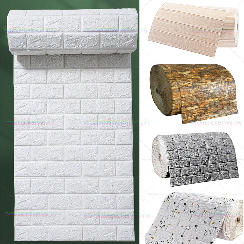 Length 5m Width 70cm Continuously Foam Brick Wooden Waterproof Self ...