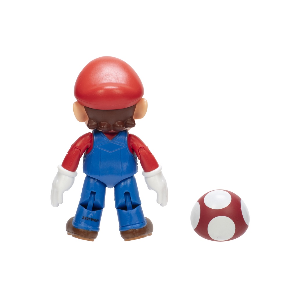 Super Mario Mario 4-inch Articulated Figure with Super Mushroom ...