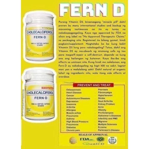 Fern D Vitamin D3 | Shopee Singapore
