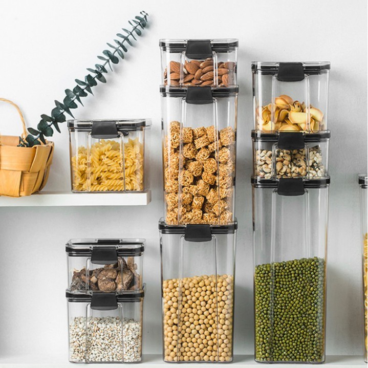 Tabler Food Storage Kitchen Container with Air Tight Lid Stackable ...