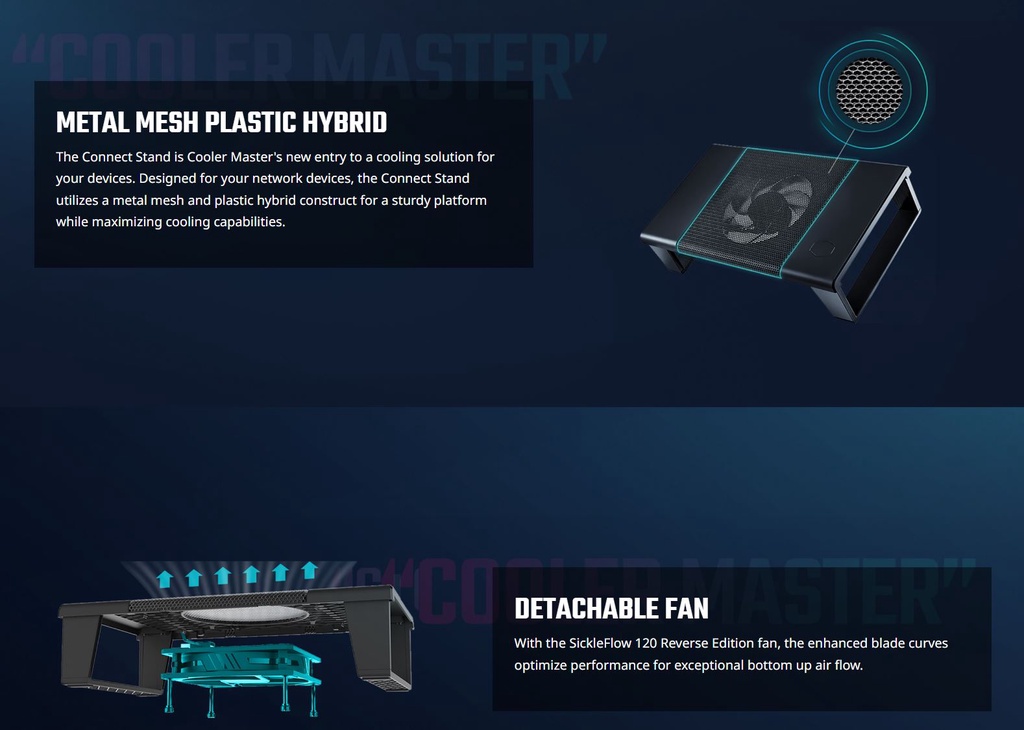 Cooler Master NotePal Connect Stand Network Devices Cooling Solution (2 ...