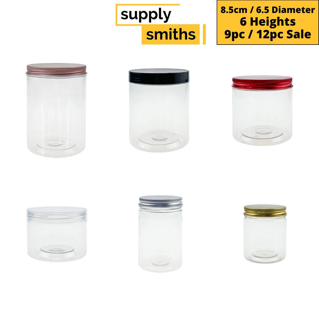 Supply Smiths 8.5cm & 6.5cm Diameter 9/12pcs Disposable Plastic Cookie Container Jar | Shopee ...
