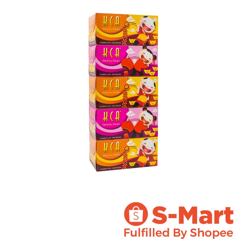KCA 2ply Facial Tissue 170pc, Pack of 5 | Shopee Singapore