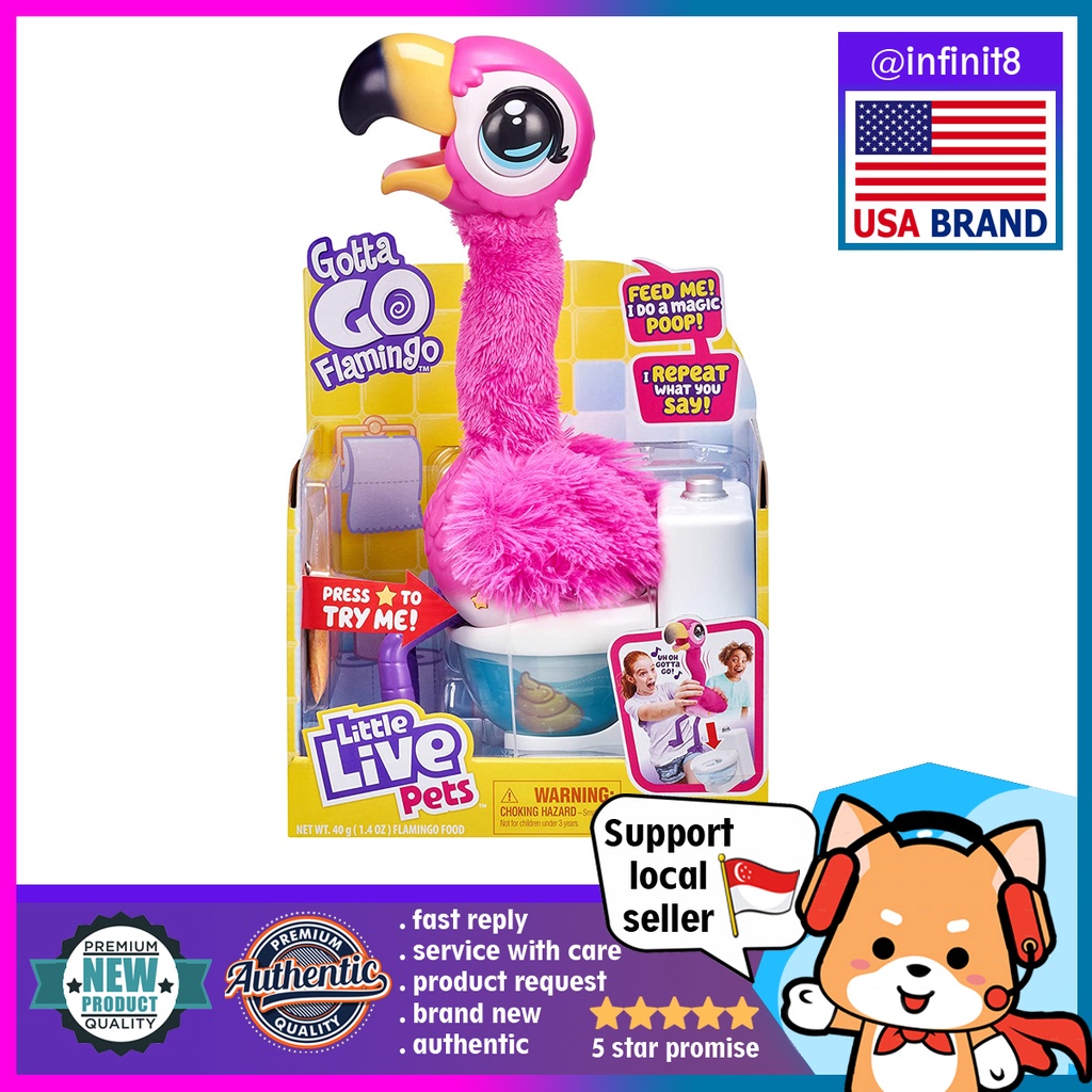 [sg stock] Little Live Pets Gotta Go Flamingo | Interactive Plush Toy ...