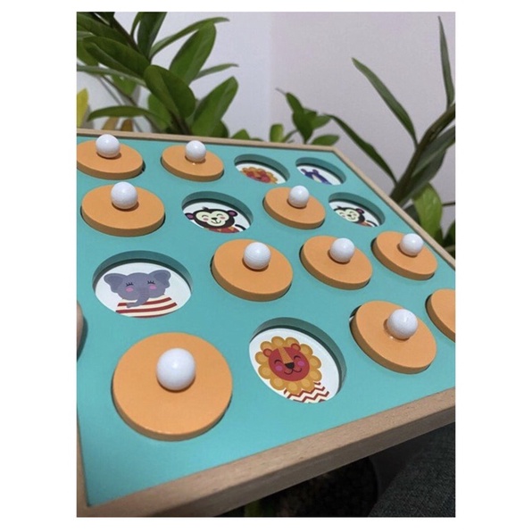 Memory Game Wooden Peg Set 【In Stock】 | Shopee Singapore