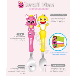 PinkFong Baby Shark Kids Spoon&Fork Set | Shopee Singapore