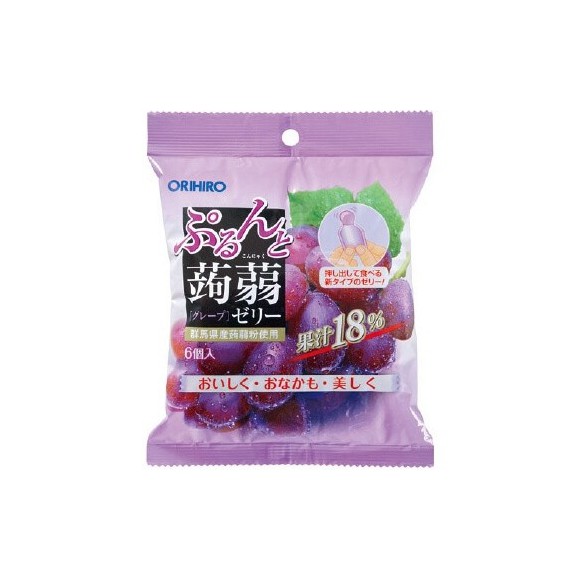 Orihiro Konjac Jelly Grapes 6pcs 120g [Japanese] | Shopee Singapore