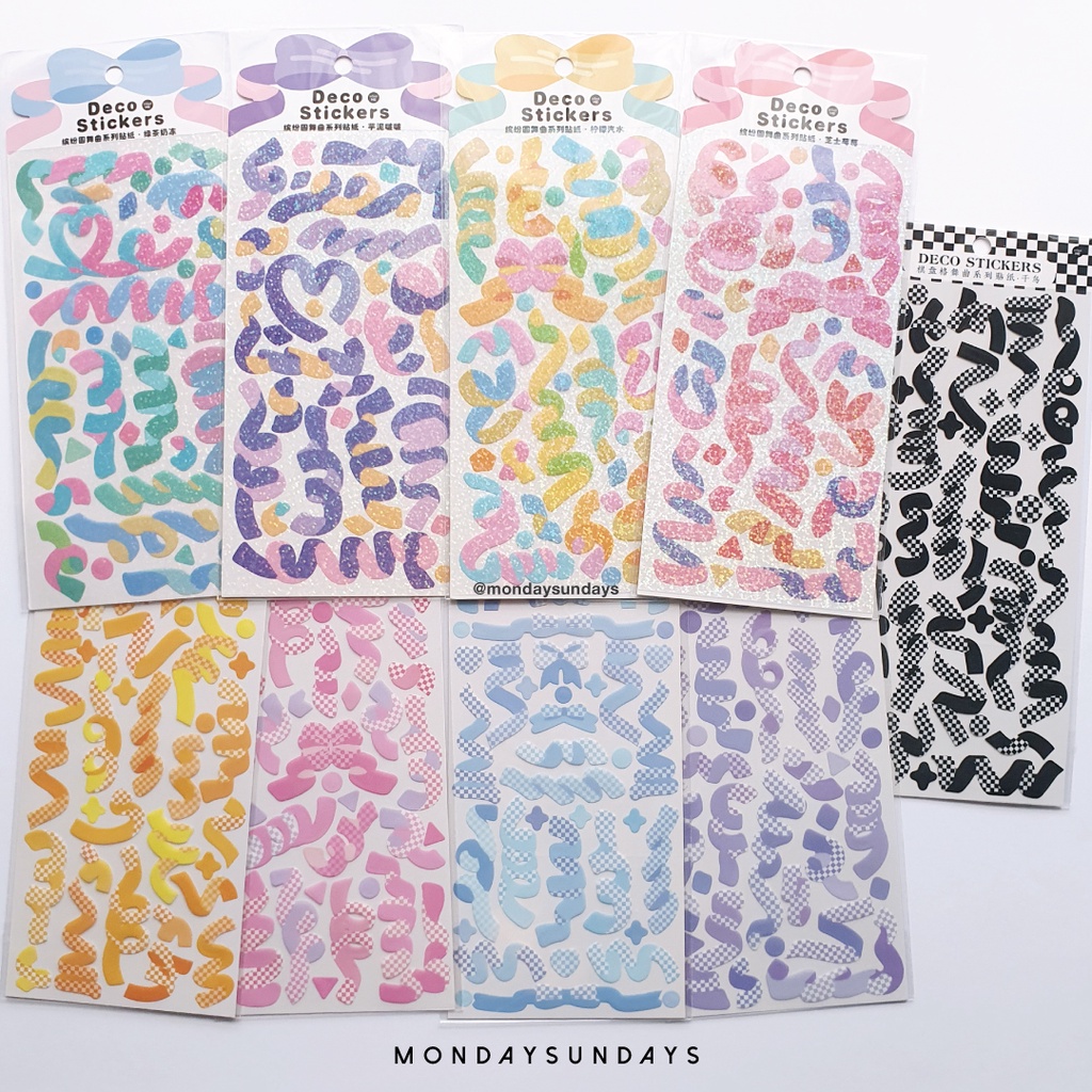 The Sticker Collection 8 - Confetti Ribbons (Bujo Journaling / Polcos ...