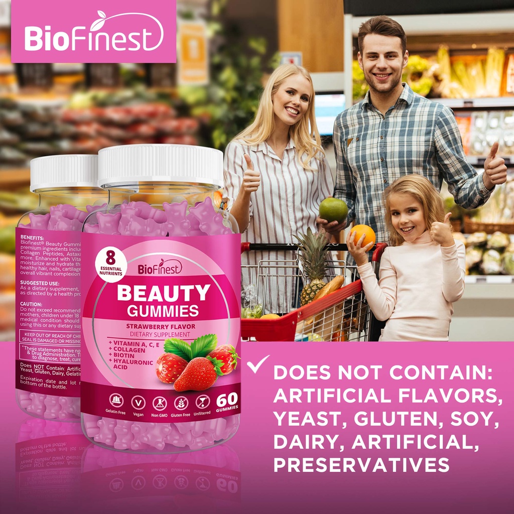 Biofinest Gummy Vitamin Supplement - Beauty Energy Sleep Metabolism Men ...
