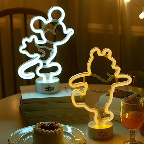 Disney Character LED Neon Mood Light ( Winnie the Pooh Bear / Mickey ...