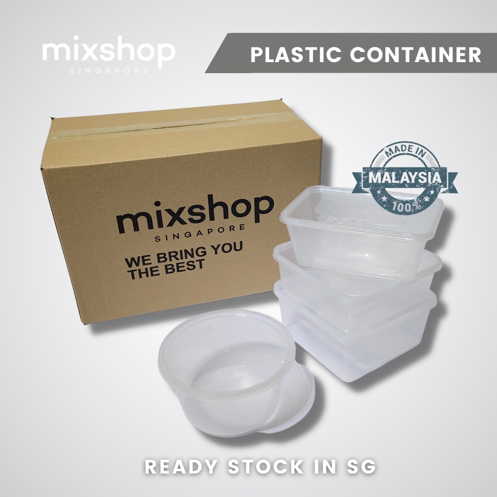 [SG READY STOCK] mixshop High Quality Disposable Plastic Food Container ...