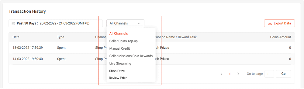 Review Seller Coins history | MY Seller Education [Shopee]