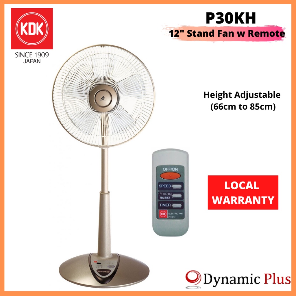 KDK P30KH 12" Stand Fan with Remote | Shopee Singapore