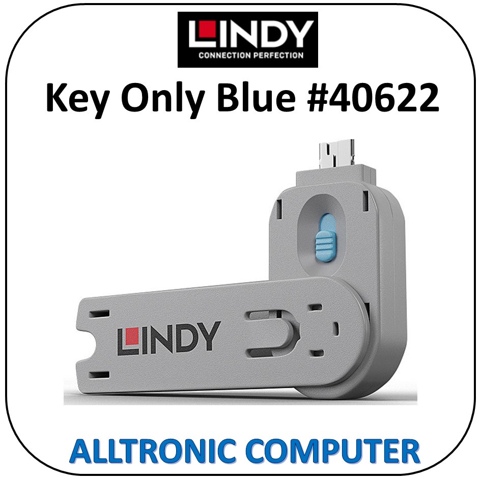 Lindy USB Blocker Type A Key Only Blue (P/N: 40622) | Shopee Singapore