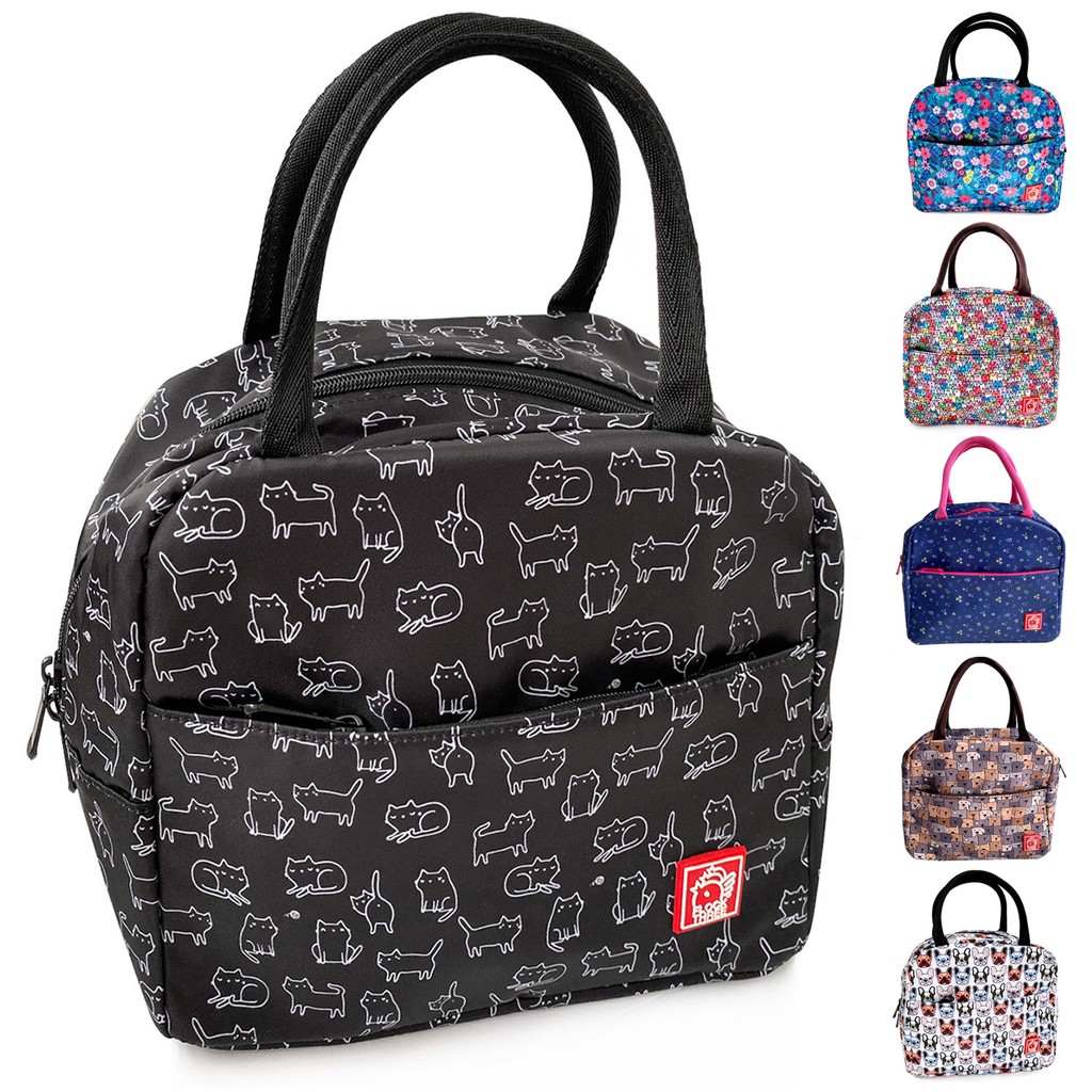 FLOCK THREE Waterproof Insulated Lunch Bag Food Drinks Container with ...