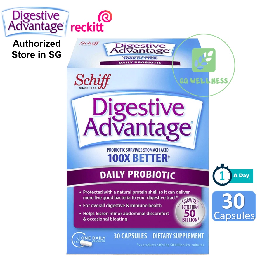[Authorized]Digestive Advantage Daily Probiotic 30 Capsules | Shopee ...