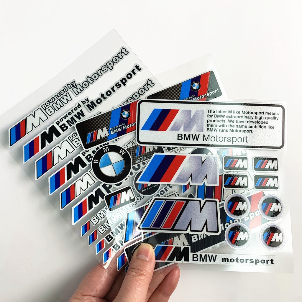 Reflectived Car Emblem Badge Sticker Decals BMW M-Performance Dashboard ...