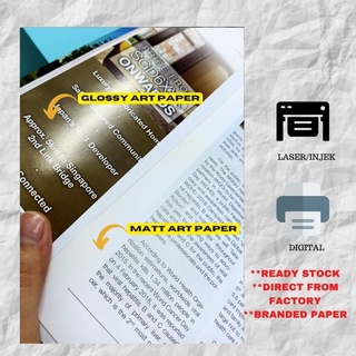 MATT ART PAPER 85GSM 128GSM 157GSM A4 A3 SIZE (100 SHEET)/INJEK ...