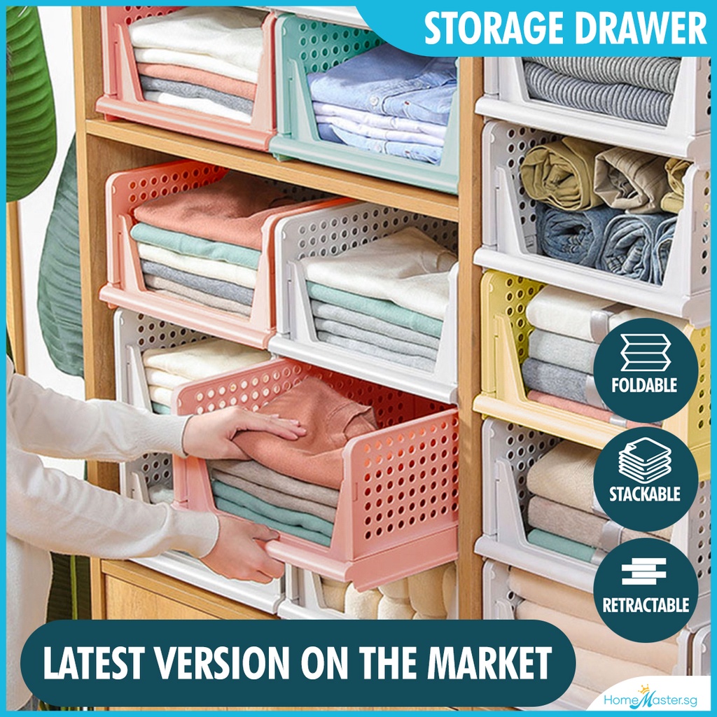 [SG Ready Stock] Modular Retractable Storage Drawer/Wardrobe Organizer ...