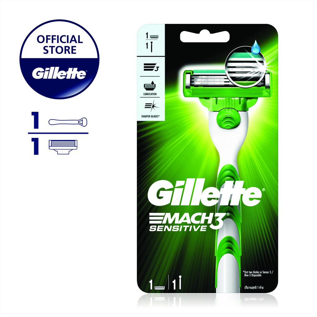 Gillette Mach 3 Sensitive Razor Handle | Shopee Singapore