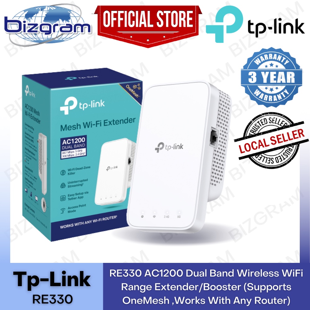 Tp-Link RE330 AC1200 Dual Band Wireless WiFi Range Extender/Booster ...
