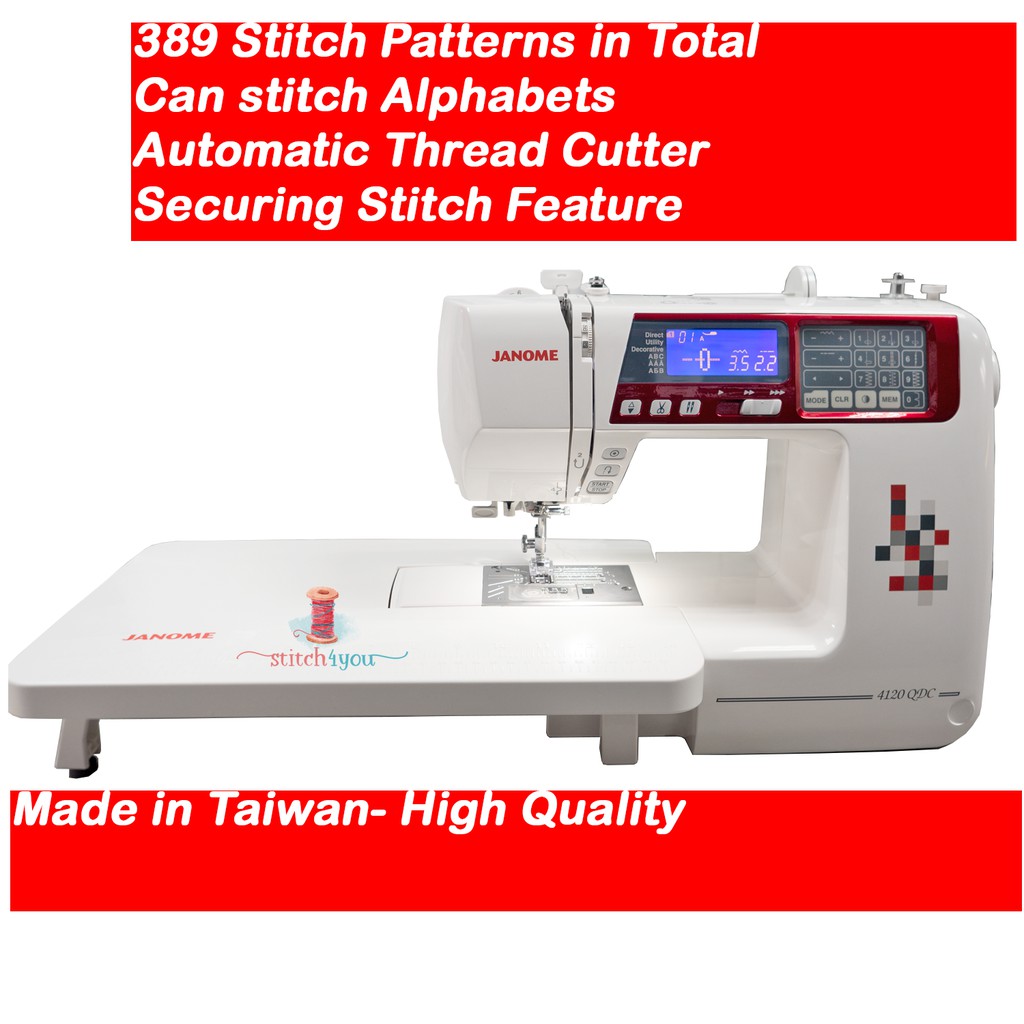Janome 4120QDC with 120 Stitches and 269 Alphabet Stitch Patterns ...