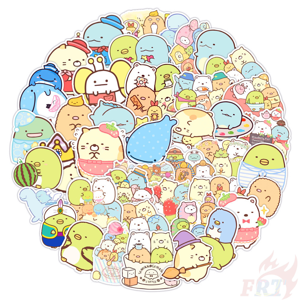 100Pcs/Set Sumikkogurashi Series A - SAN-X Sumikko Stickers Waterproof ...