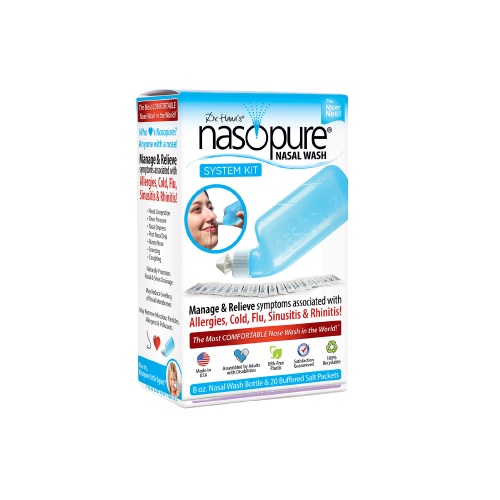 Nasopure Nasal Wash System Kit - 8Oz Bottle And 20 Salt Packets ...