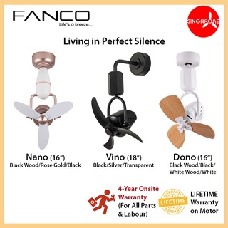 [SG Seller] New Fanco Corner Fan DONO VINO NANO Ceiling Fan or Wall ...