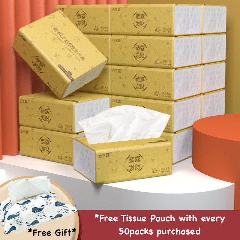 3 ply 80 sheets pack Office Use Table Paper Face Tissue | Shopee Singapore