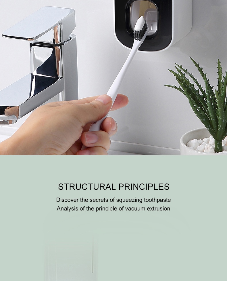 ECOCO Wall Mount Household Automatic Toothpaste Dispenser Toothbrush ...