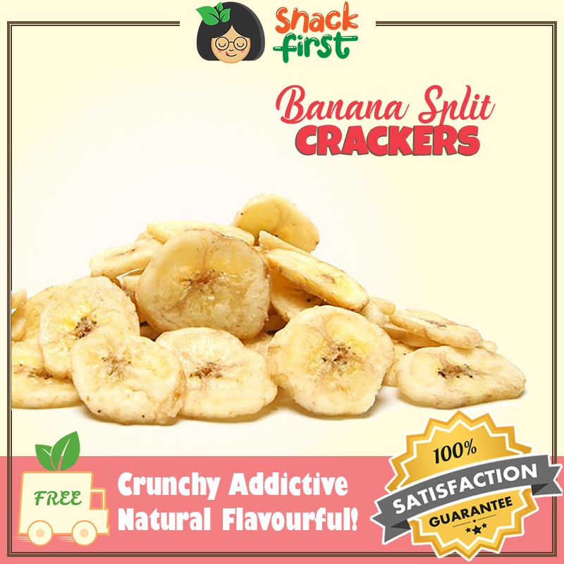 SnackFirst Banana Split Crackers 150g/600g Healthy Snacks Kids Lunch ...