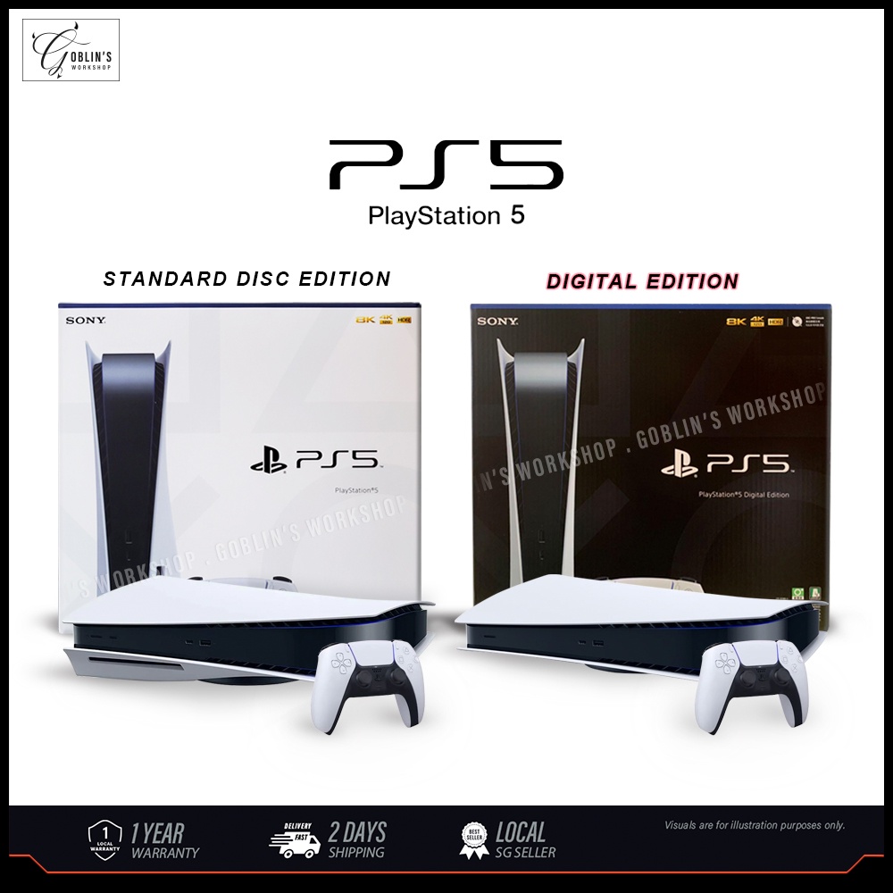 Sony PlayStation 5 PS5 Console Physical Standard Disc Game Version ...