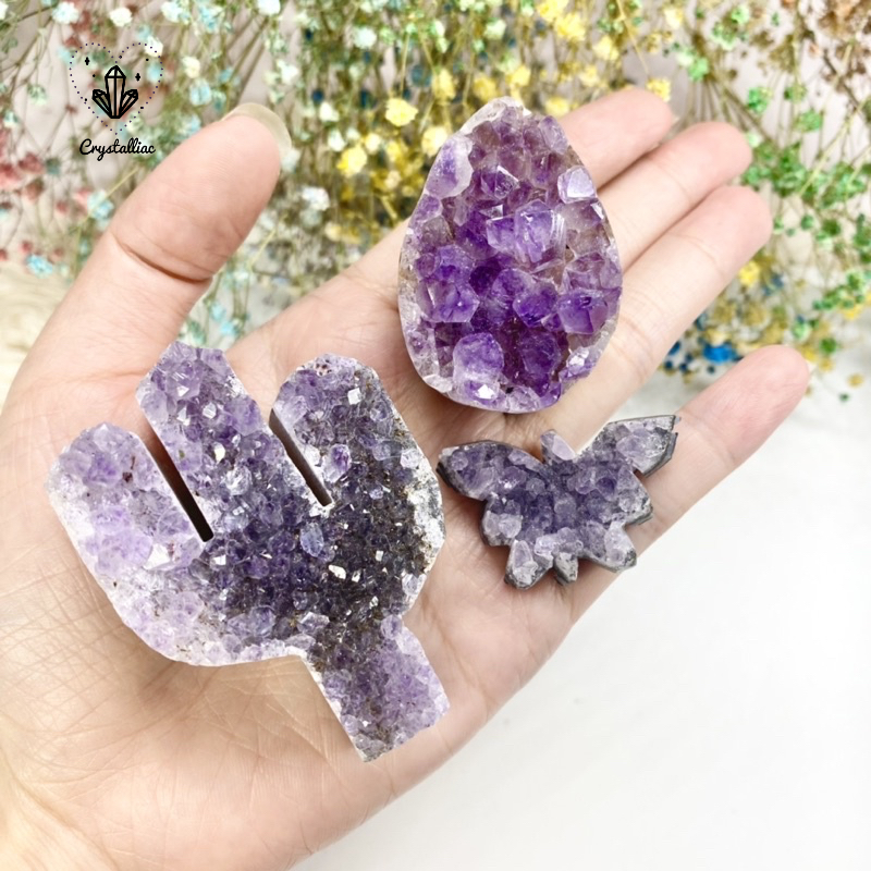 SG CRYSTALS | Amethyst Catcus Egg Butterfly Assorted | Shopee Singapore