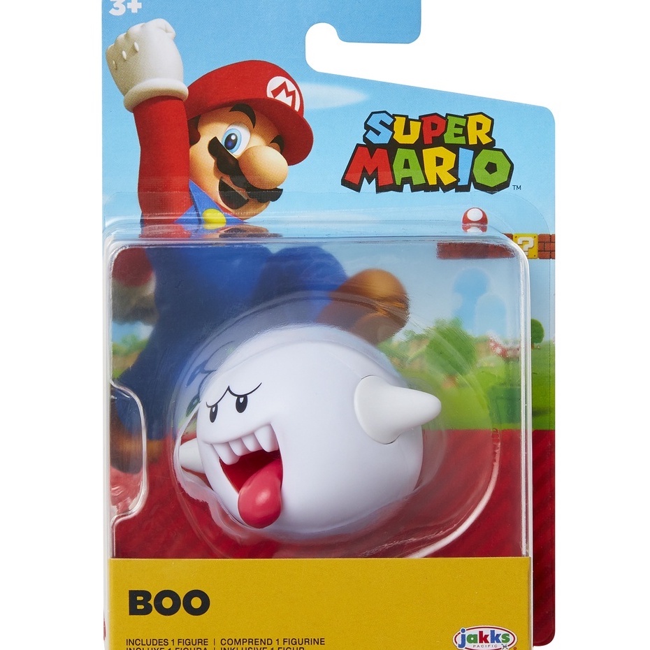 Super Mario 2.5-inch Boo Articulated and Bendable Action Figure ...