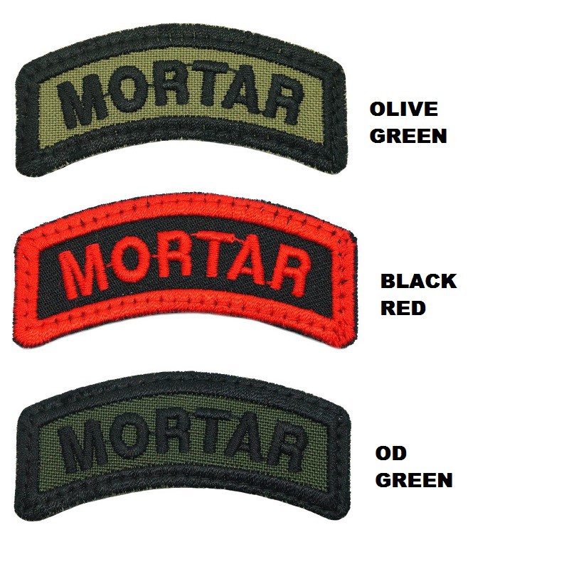 MORTAR TAB - BLACK RED / OD GREEN / OLIVE GREEN (BUNDLE OF 3 TABS ...