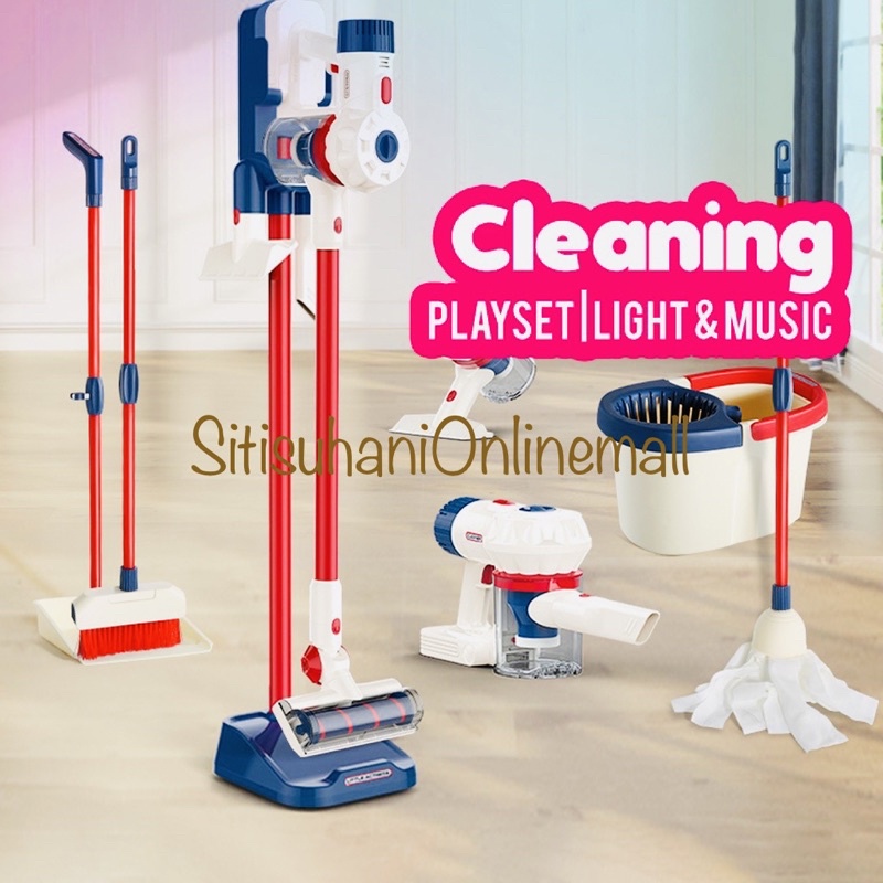 Vaccum Robot Set Kids Pretend Play Cleaning Toys Vacuum Cleaner Floor ...