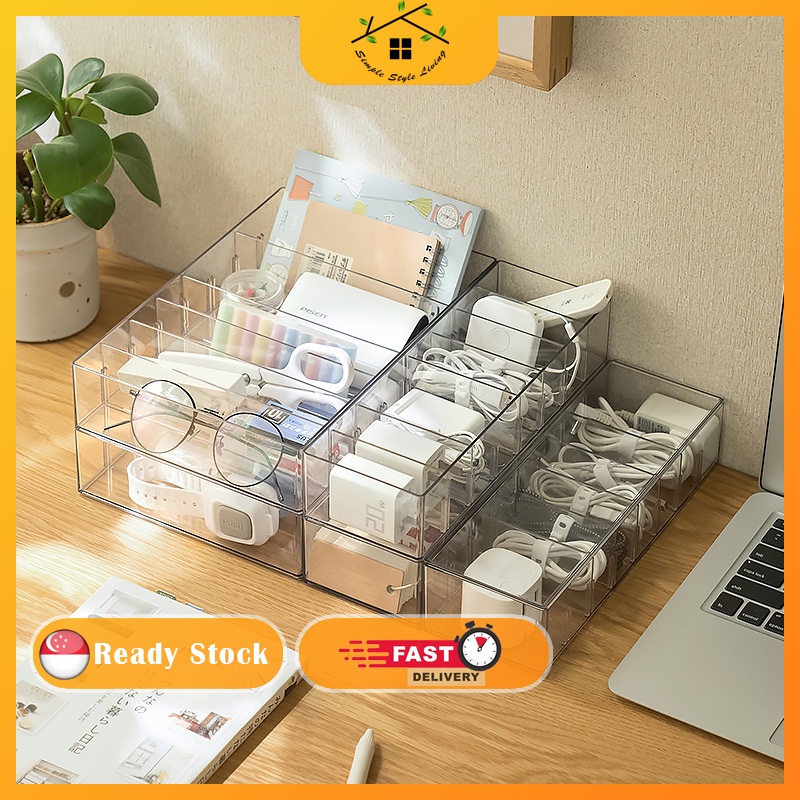 🚚SG Ready Stock🚚Desktop Data Cable Storage Box With Lid/Passport ...