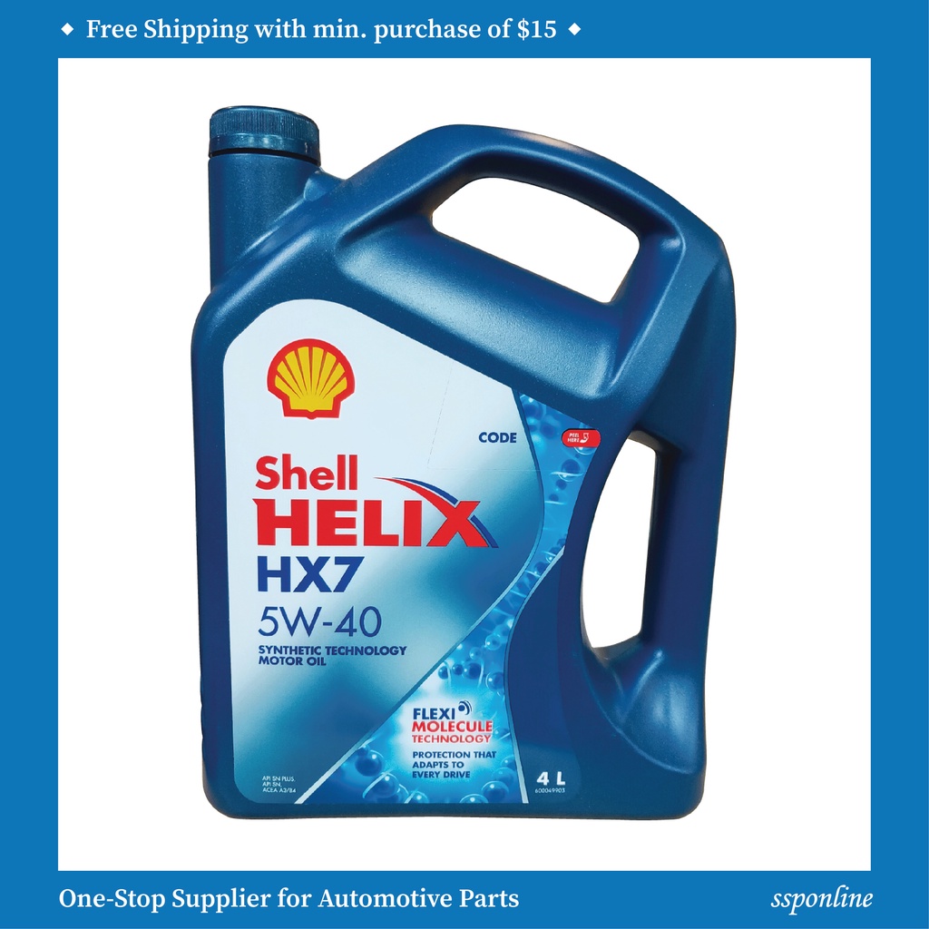 Shell Helix 5W40 HX7 Synthetic Technology Motor Oil 4L | Shopee Singapore