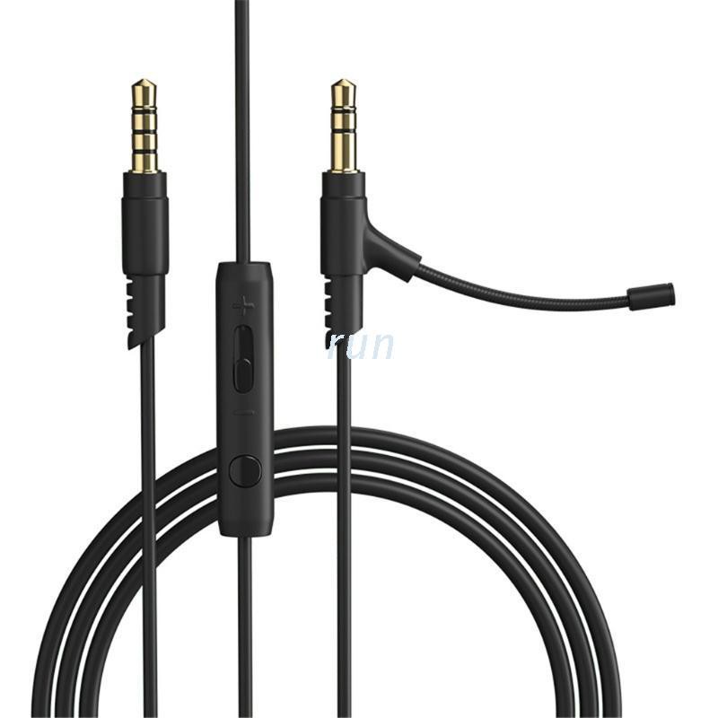 run 1.2M Boom Microphone Cable Mic For 3.5mm Headphone With Condenser ...
