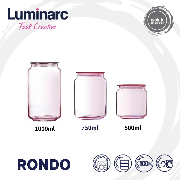 (Local Stock) Luminarc Rondo Transparent Jar / Glass Jar / Glass ...