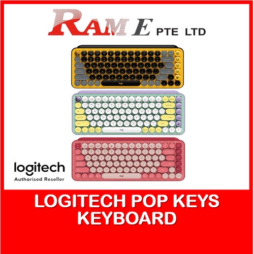 Logitech Pop Keys Wireless Mechanical Keyboard with Customizable Emoji ...