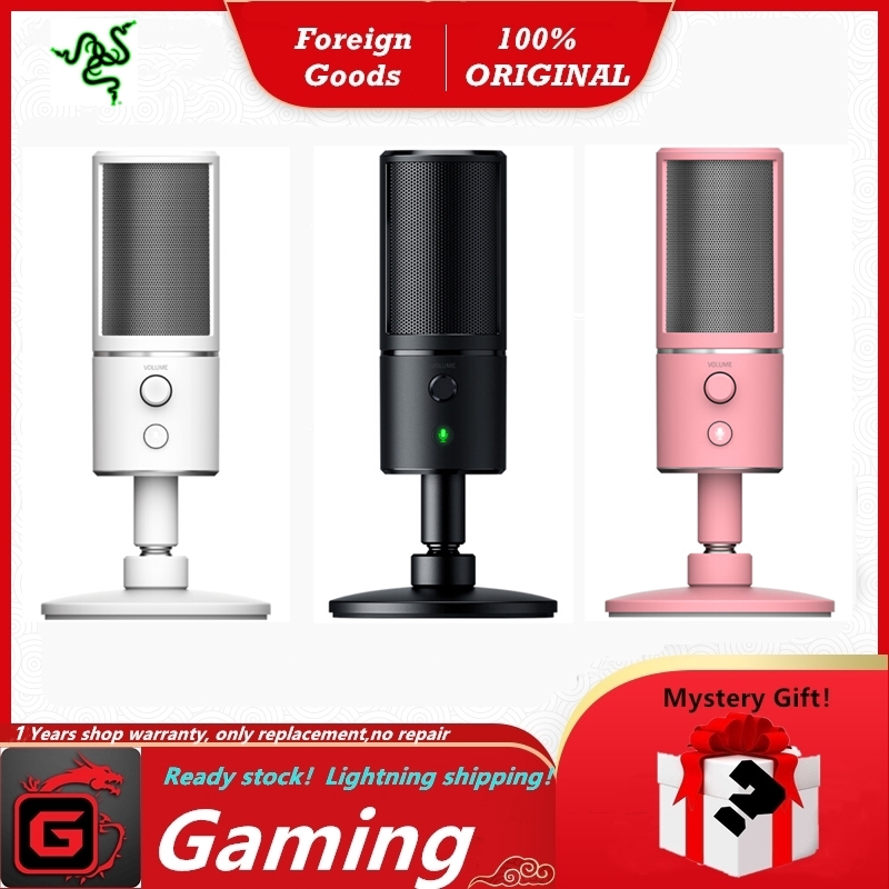 Razer Gaming Microphone Seiren X (Black/White/Pink)Capacitive noise ...