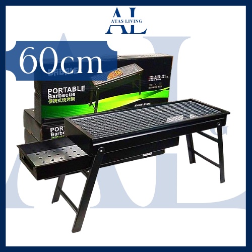 ATAS BBQ 60cm charcoal camping bbq grill outdoor barbeque set portable bbq outdoor picnic camp ...