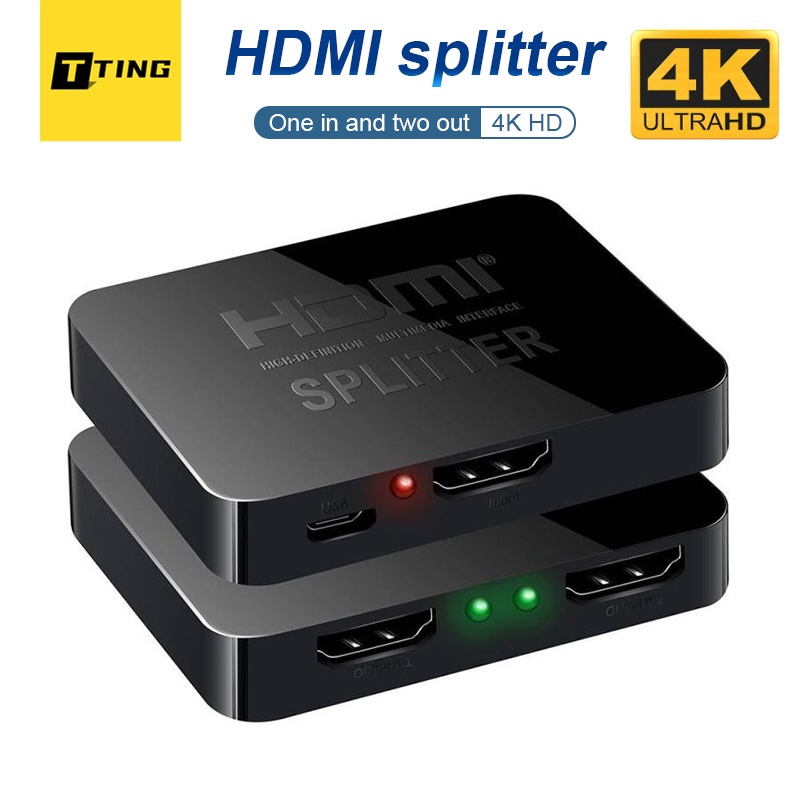 HDMI one point two high-definition video splitter one input two output ...