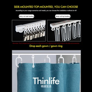 Curtain track self-adhesive installation without punching | Shopee ...