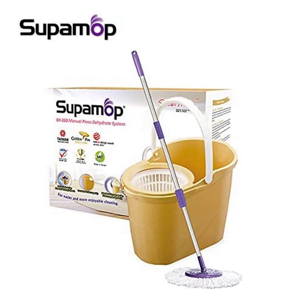 SupaMop Classic SH-350 Hand Press Spin Mop Set | Shopee Singapore